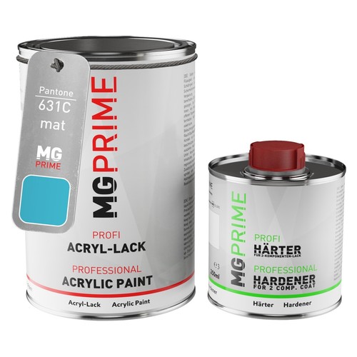 Pantone 631C Blue mat peinture acrylique 1,5 Litres 1500 ml durcisseur ...