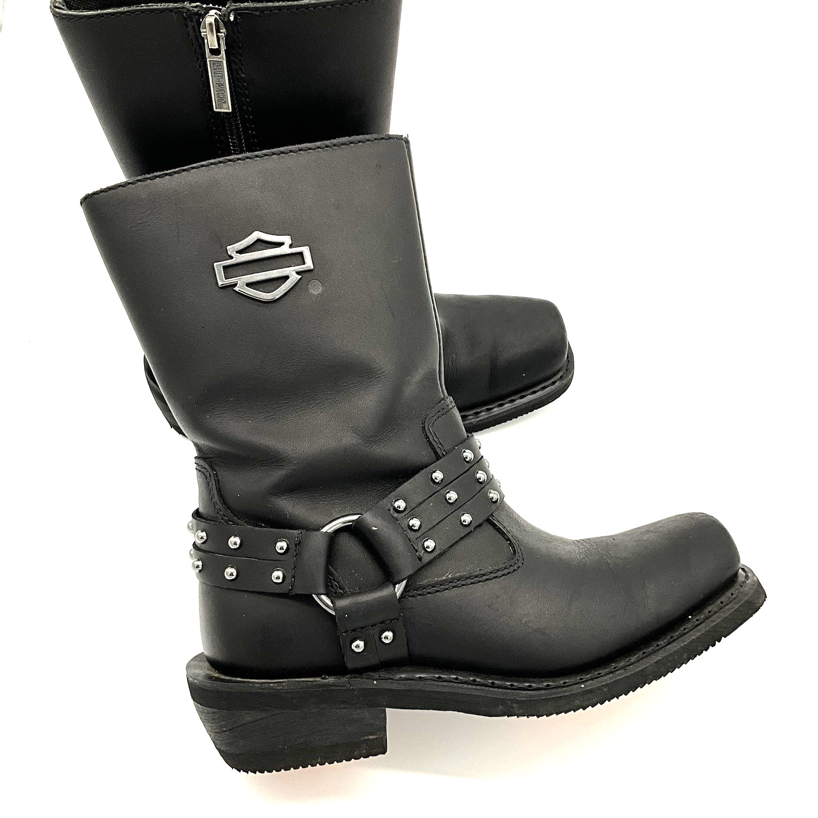 Harley Davidson Studded Harness Black Leather Motorcy… - Gem