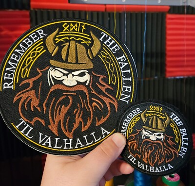 remember the fallen Odin VALHALLA patch BIKER logo badge embroidered ...