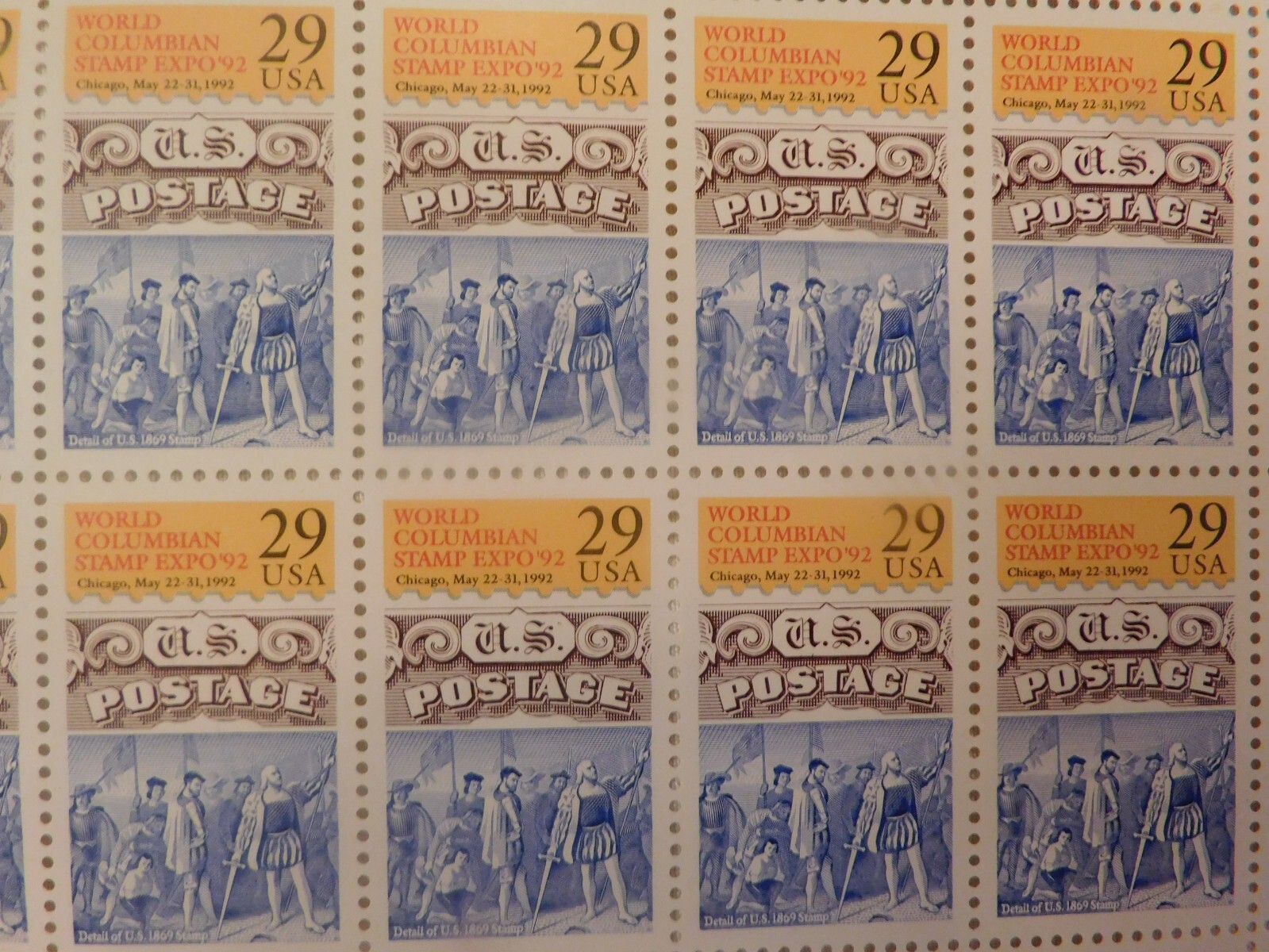 USPS World Columbian Stamp Expo 29 Cent Postage Stamps Scott 2616 MNH ...