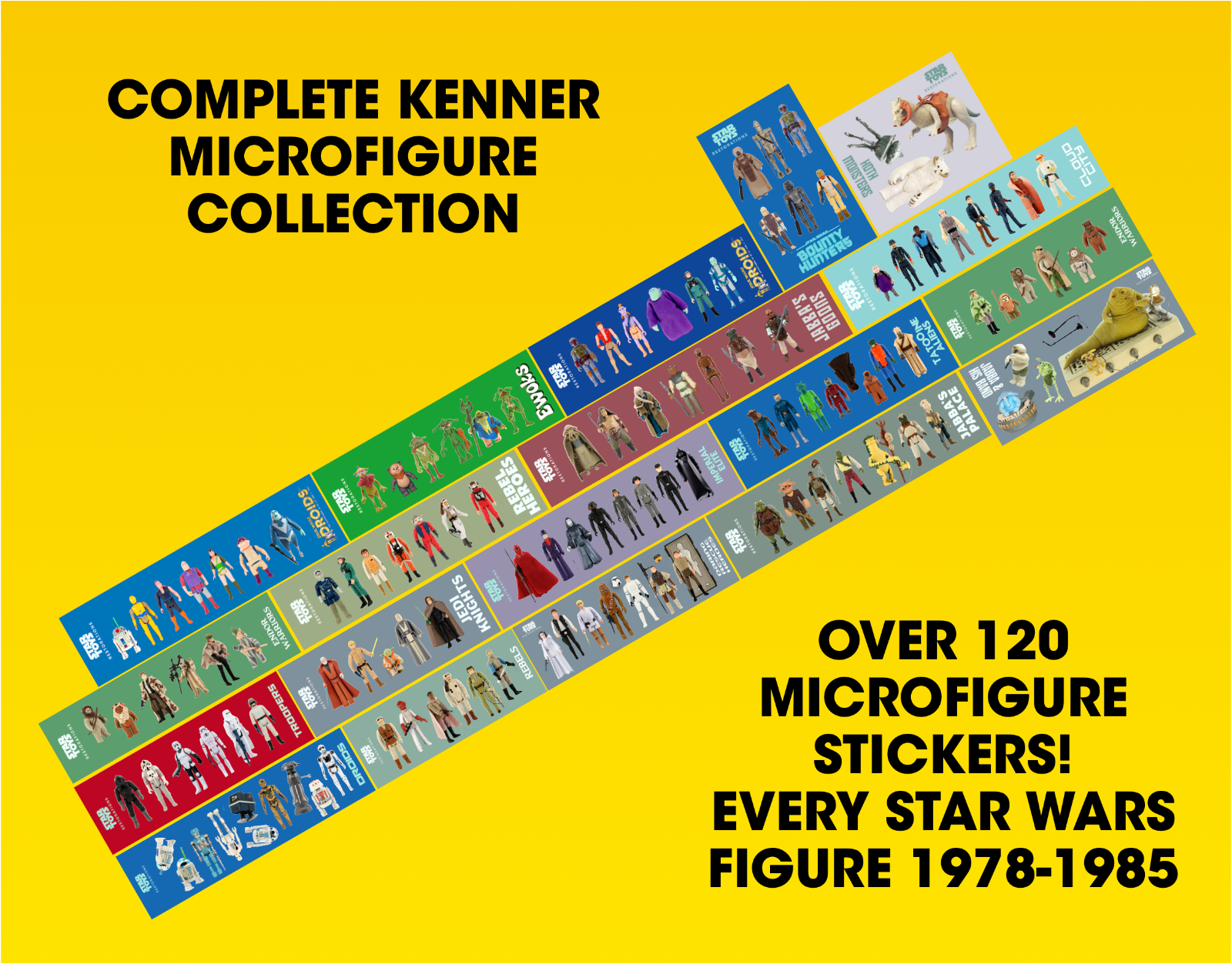 Vintage KENNER Star Wars MICRO FIGURE Action figure stickers - EVERY ...