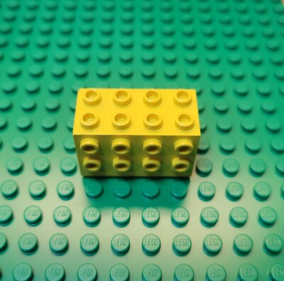 LEGO Modified Brick 2434 Part Yellow 2x4x2 Mounting Block Studs | eBay