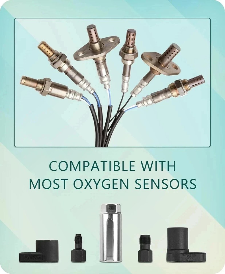 O2 Oxygen Sensor Socket Thread Chaser Set 2PCS O2 Sensor Wrench Removal ...