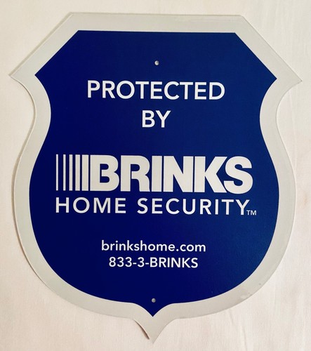 BRINKS REFLECTIVE Security Yard Sign with Stake + 4 2-Sided Decals ...