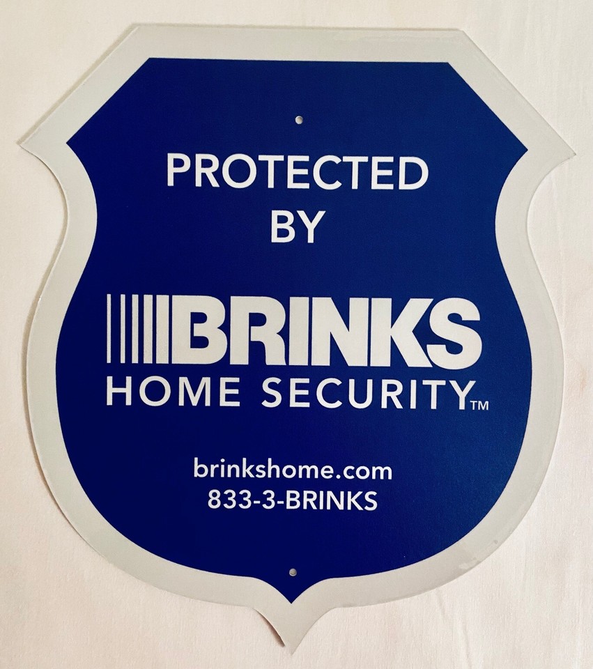 BRINKS REFLECTIVE Security Yard Sign with Stake + 4 2-Sided Decals ...