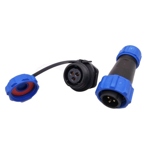 3 Pins Waterproof IP68 Aviation Cable Round Connector Panel Mount- | eBay