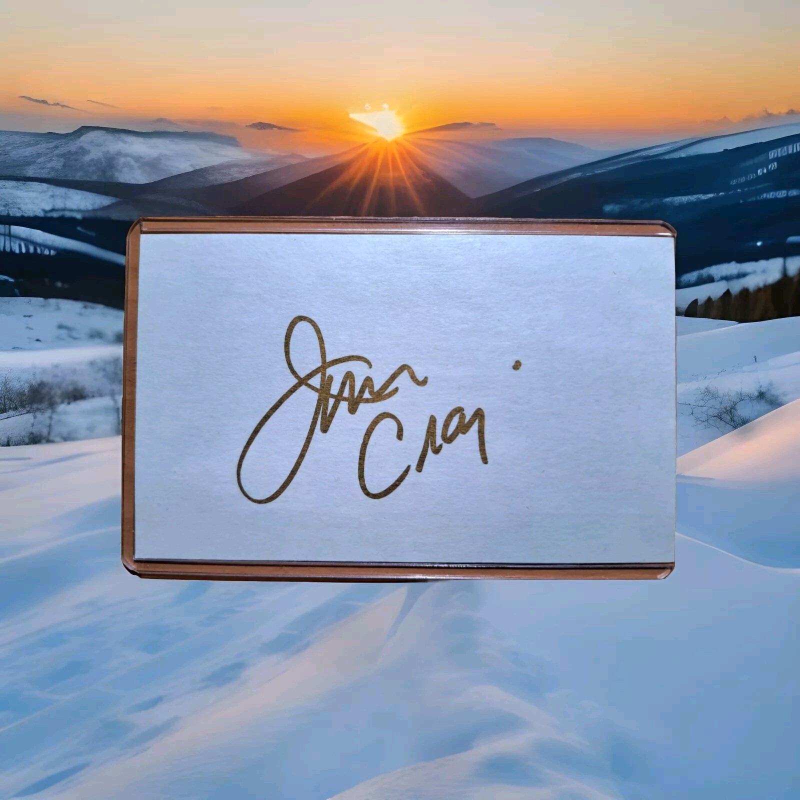 Jim Craig Miracle On Ice 1980 USA Hockey Signed in Gold 3x5 🔥Sale Reg ...