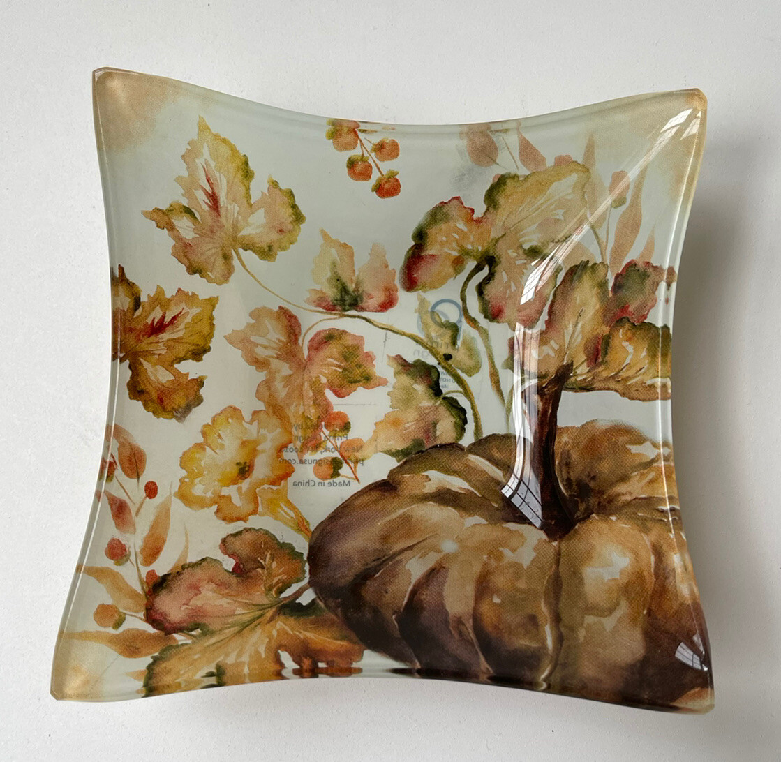 (4) PRIMA DESIGN 5" SQUARE GLASS APPETIZER, CANDY BOWL, WINE/FRIENDS ...