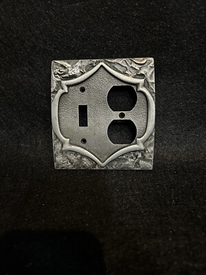 Vintage Amerock Monterey Switch And Outlet Cover Plate Antique Silver ...