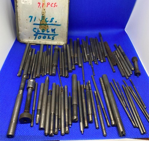 Vtg Clock Repair Tools Lot Watch Clockmaker Machinist Reamer Tracer ...