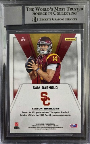🔥 Sam Darnold Signed (RC) 2018 Panini National Convention BGS 10 USC ...