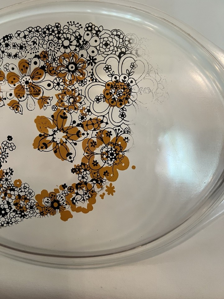 RARE Vintage Pyrex BUBBLE FLOWER 045 Casserole Factory Misprint Mistake ...