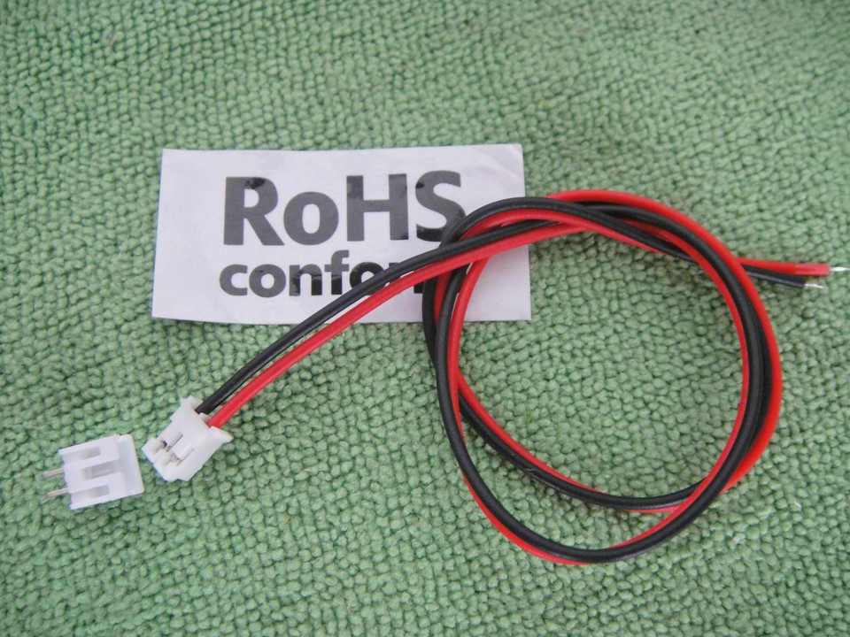 2pcs JST 2-Pin Male + Female Wired PCB Panel Battery Connector Plug 2 ...