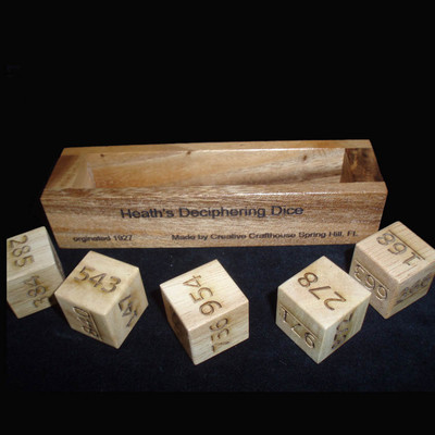 Heath's Deciphering Dice - amazing math and magic effects - all wood ...