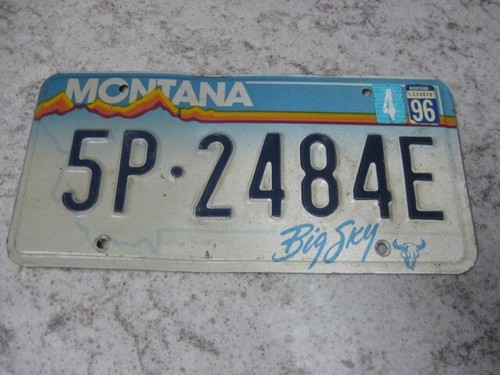 1996 Vintage Montana State Big Sky License Plate | eBay