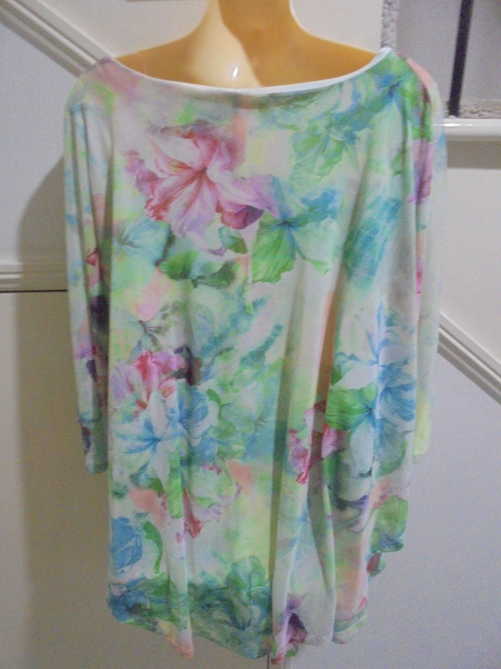 MILLERS SIZE 22 Gorgeous Green Pink Overlay Freeform SPECIAL OCCASION ...