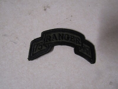 MILITARY PATCH SEW ON SUBDUED US ARMY SCROLL TAB 75TH RANGER REGIMENT ...