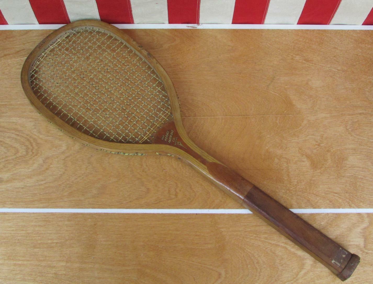 Vintage 1910s Horace Partridge Co.Wood Tennis Racquet Transitional ...