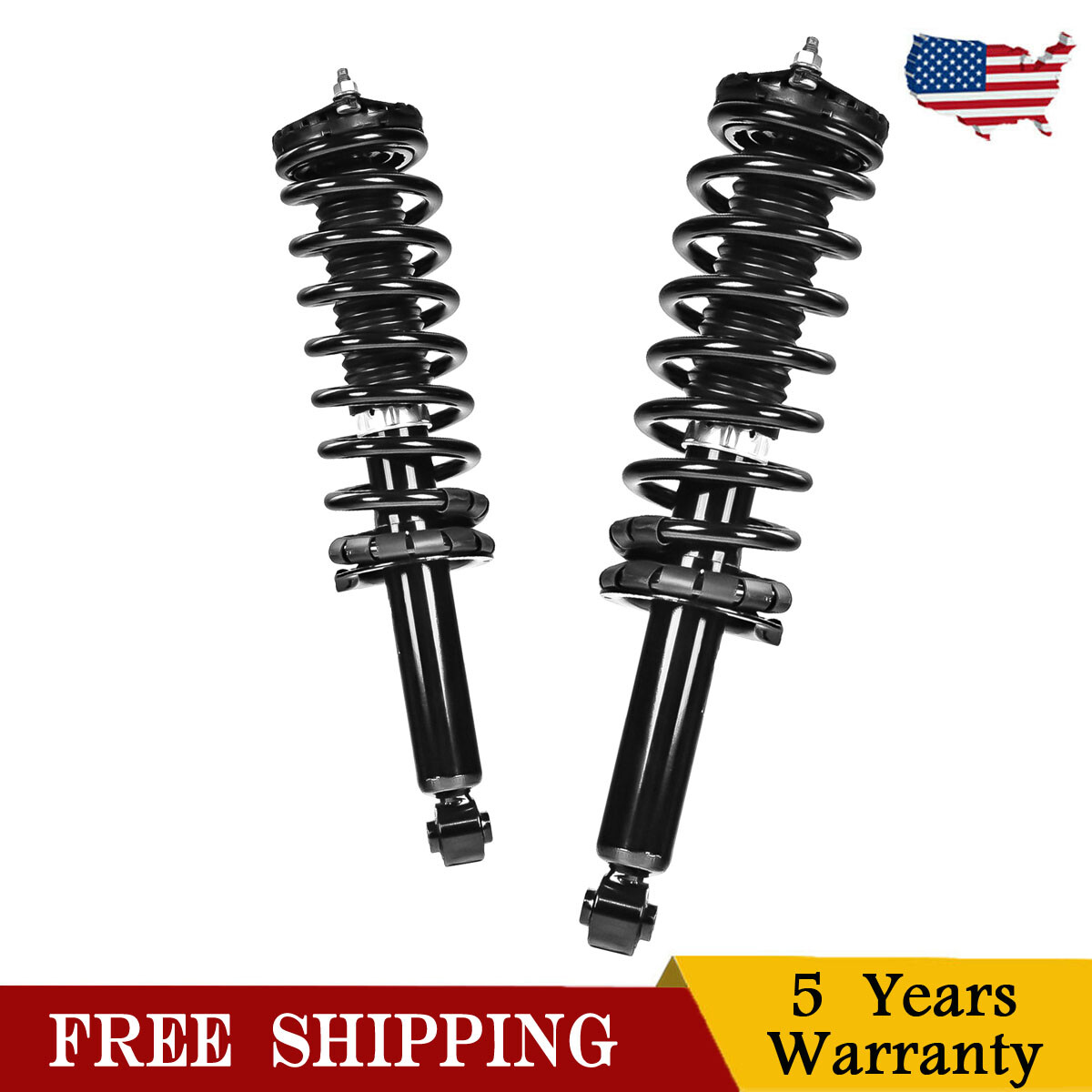 2pcs 171113 Rear Shocks Struts w/ Coil Springs for 2000-2004 Subaru ...