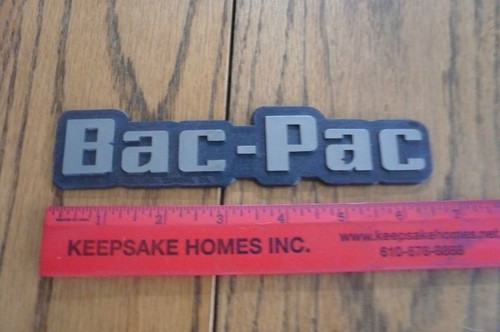 BAC-PAC Name Plate Emblem Script Dealership Dealer Advertising | eBay
