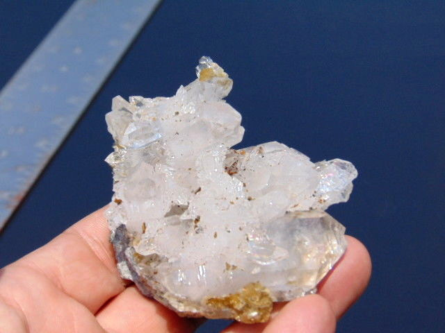 3 X 2 1/2" Crystal Quartz Cluster w/Encrusting Coxcomb Siderite - M.G ...