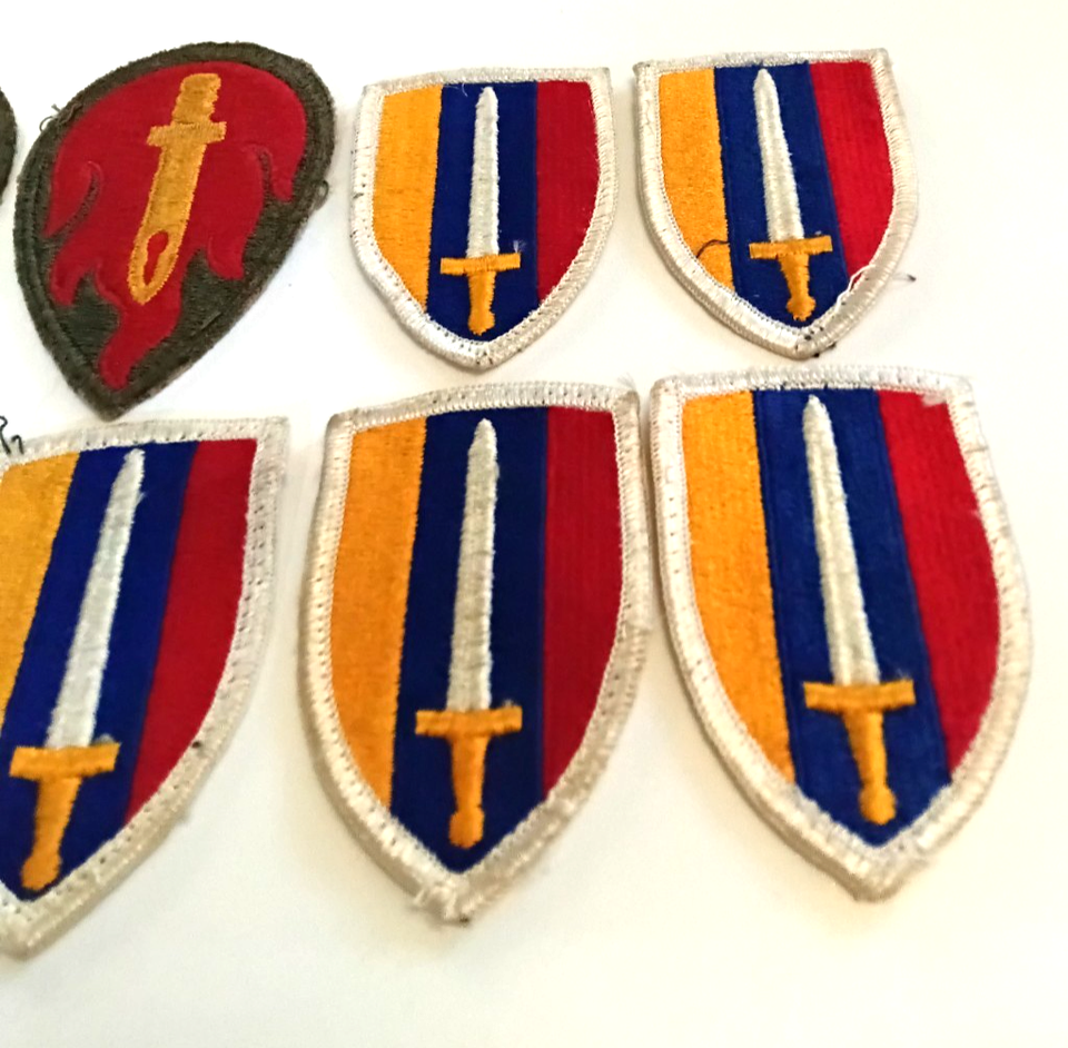 8 Vintage Military Patches Largest Red Flame Patches 3 1/2" Unused | eBay