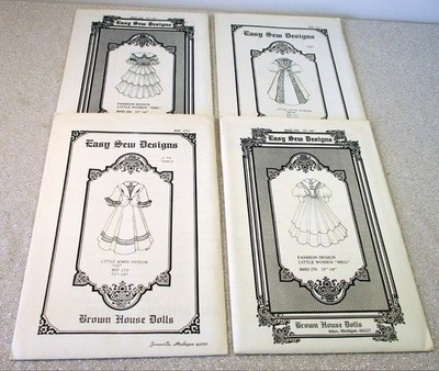 Brown House Doll Patterns Easy Sew Designs Clothing 13" to 14" Dolls | eBay