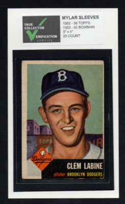 4 Mil Archival Mylar Sleeves for Large Topps/Bowman Sized Trading Cards ...