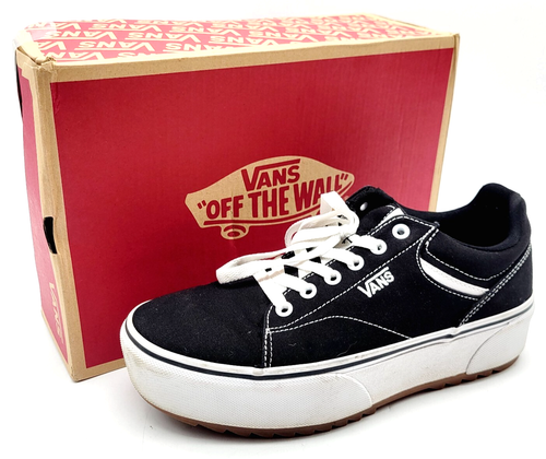 Vans Of The Wall Womens Seldan Platform ST 500714 Canvas Black Sneaker ...