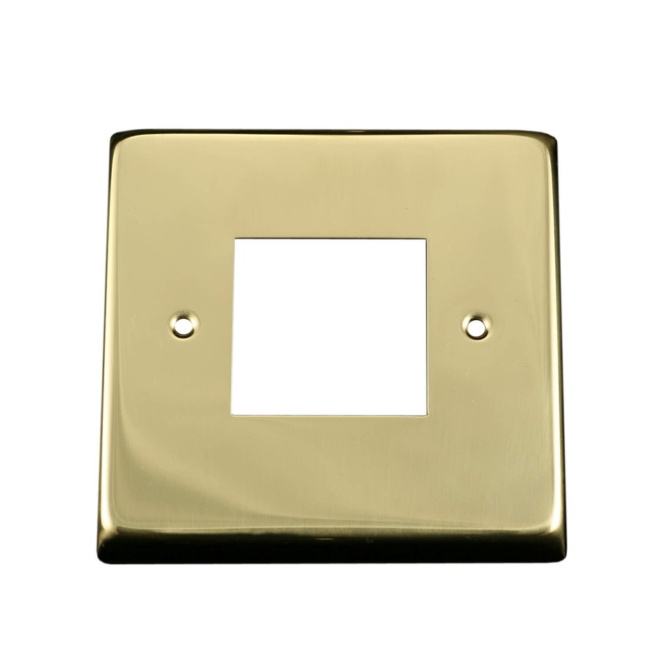 ElekTek Brass Light Switch Metal Cover Finger Plate No Wiring Single ...