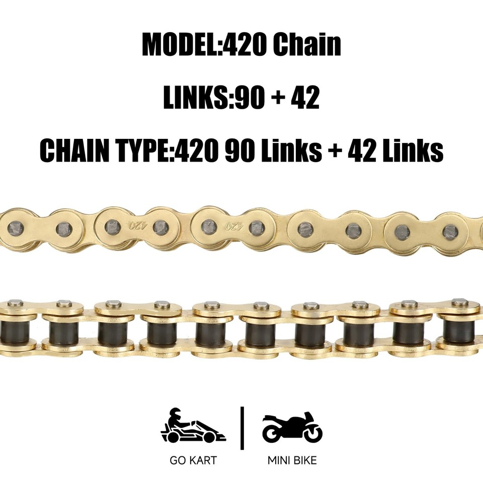 420 Gold Chain 42 Links 90 Links Chain Tensioner For Predator 212cc ...