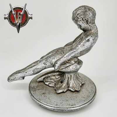 1930-1931 Packard Adonis Sliding Boy Mascot Hood Ornament with Cap ...
