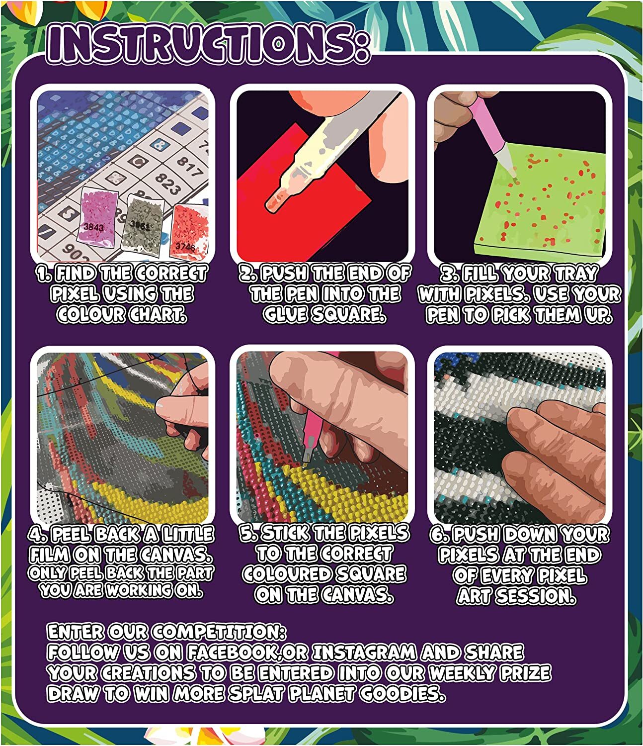 Splat Planet Butterfly Wall Art Framed Diamond Painting Kit For Adults ...