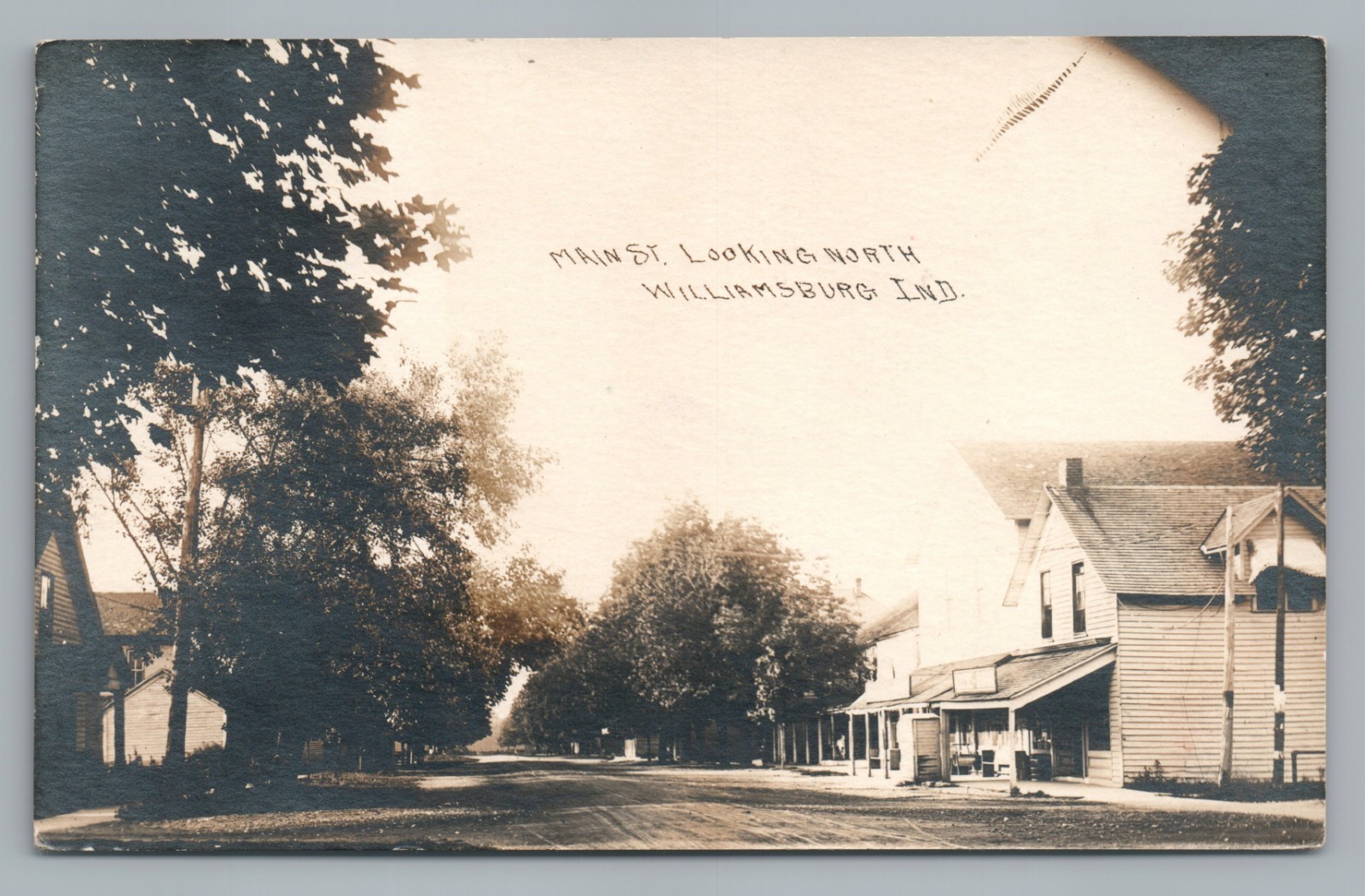 Main Street WILLIAMSBURG Indiana RPPC Wayne County—Rare Antique Photo ...