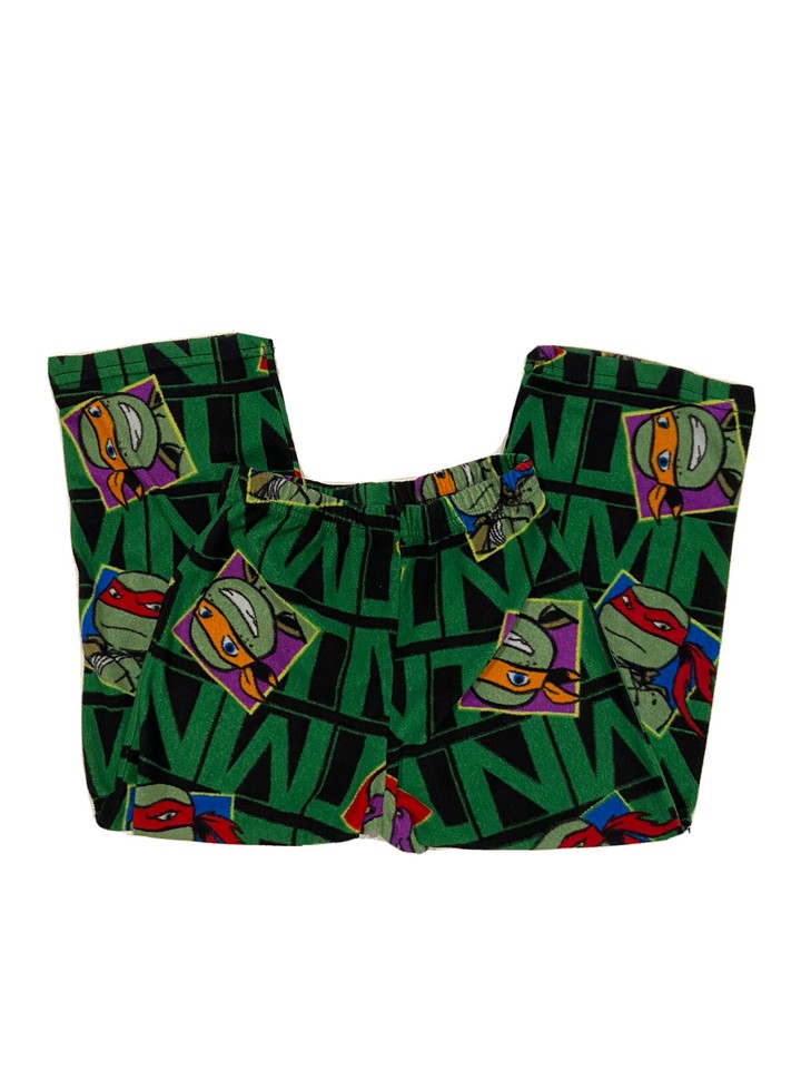 TMNT Teenage Mutant Ninja Turtles Sleepwear Pants Pjs Green Boys SZ 6 ...