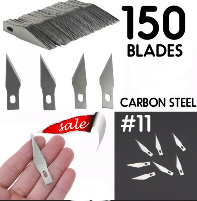 150PC Knife Scoring Sharp Blades EXacto Set Pack Hobby Crafts Carbon ...