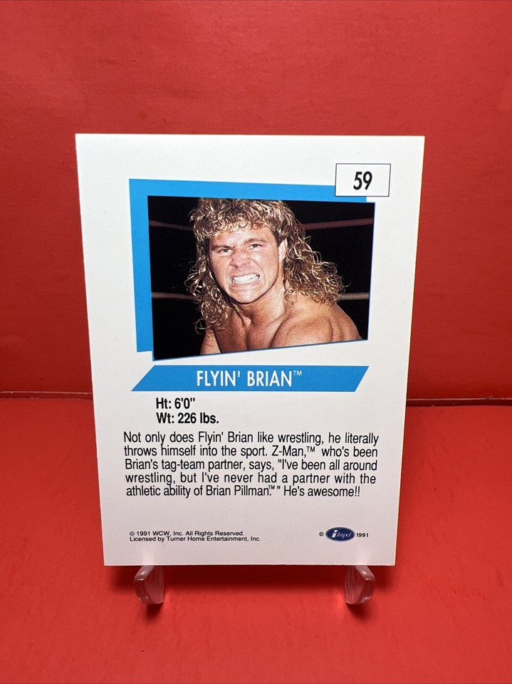 1991 Impel WCW Flyin' Brian #59 Rookie RC EX🦄 | eBay