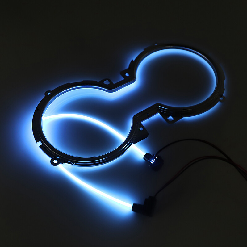 Ice Blue Cup Holder Ambient Light Trim Ring LED For Toyota Highlander ...