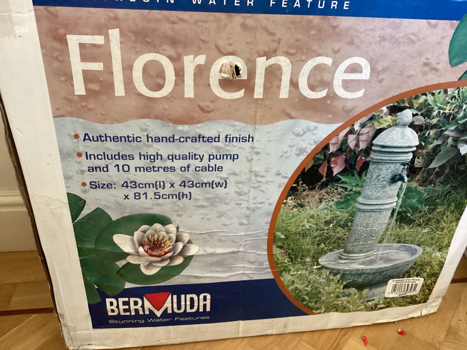 polyresin water feature with pump and cable | eBay UK