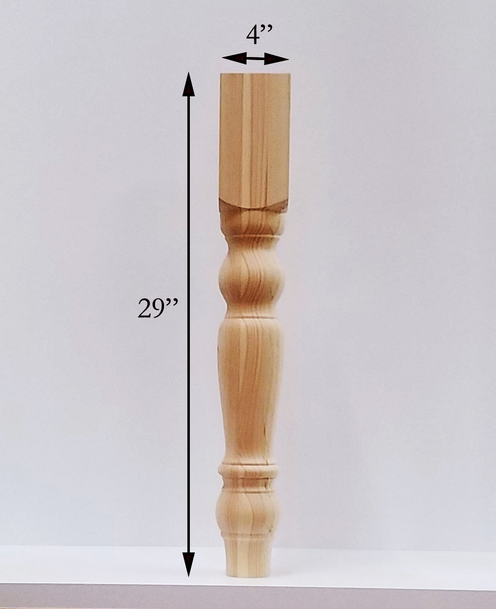Farmhouse Dining Table Legs- Wood Legs. set of 4 hand made wood turning ...