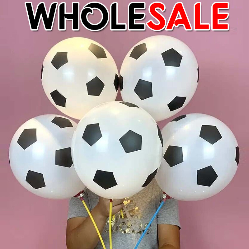 12" Soccer Balls Latex Football Balloons Party World Cup Decoration ...