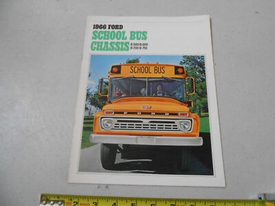 RARE 1966 FORD TRUCK SCHOOL BUS CHASSIS DEALER SALES BROCHURE PAMPHLET ...