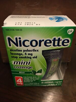 Nicorette 4mg Nicotine Mini Lozenge - Mint, Pack of 81 307667880502 | eBay