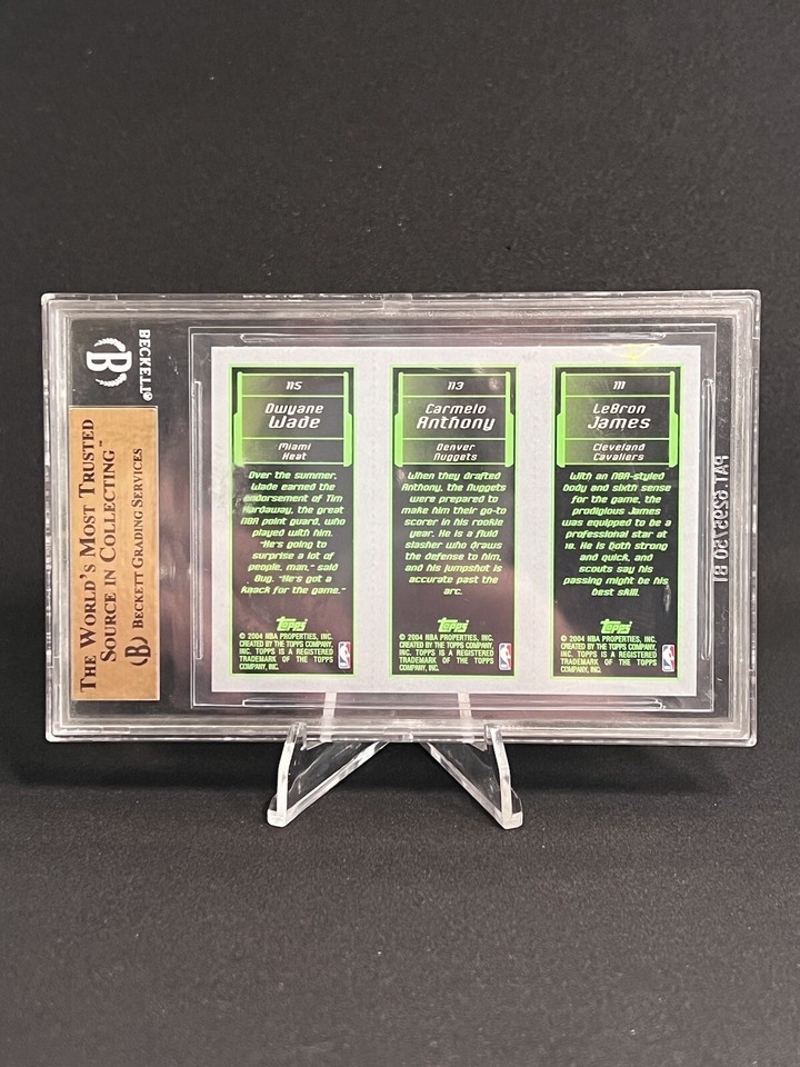 2003 Topps Matrix Dwyane Wade Carmelo Anthony Lebron James RC BGS 9.5 ...