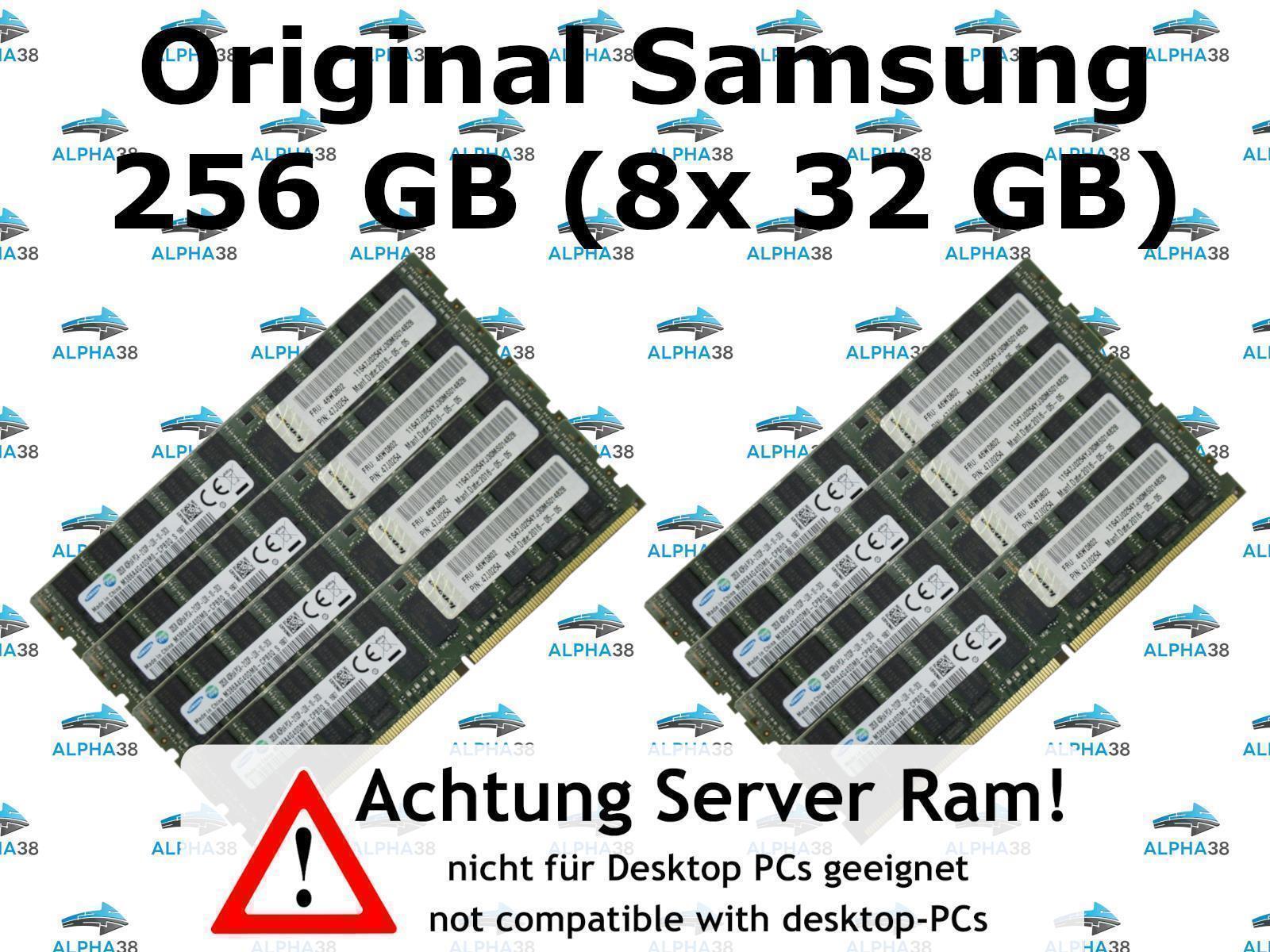 256 GB (8x 32 GB) Samsung RDIMM RAM DDR4-2133 Dell PowerEdge C6320 ...