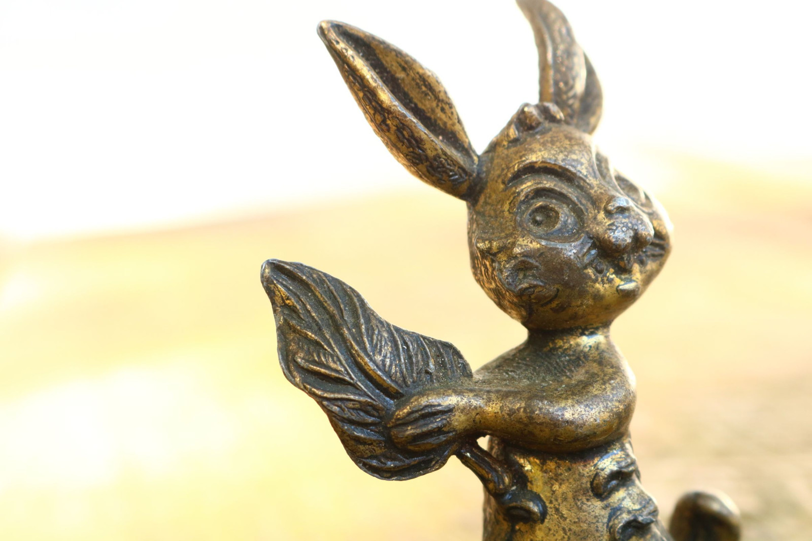 Unusual Vintage Metal Rabbit Bunny Statue Figurine Mod Dep Italy ...