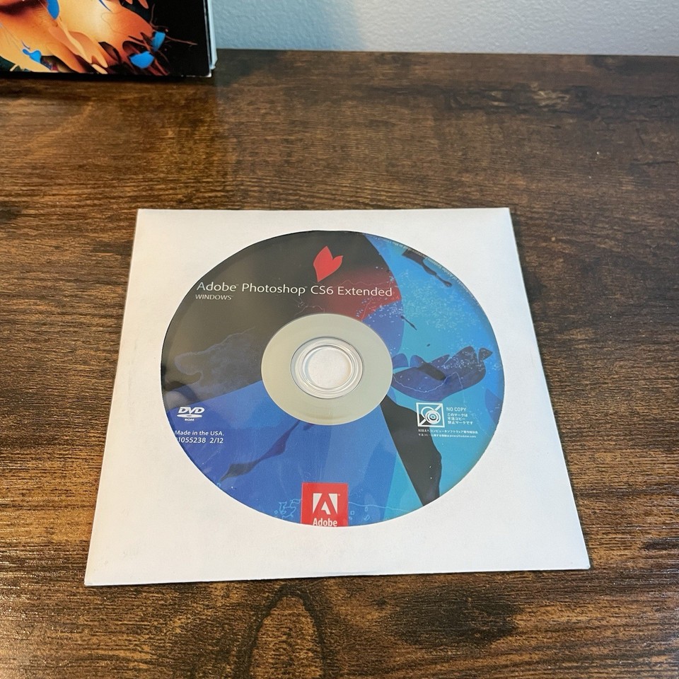 Adobe Photoshop CS6 Extended for Windows - Disc and Serial Number | eBay