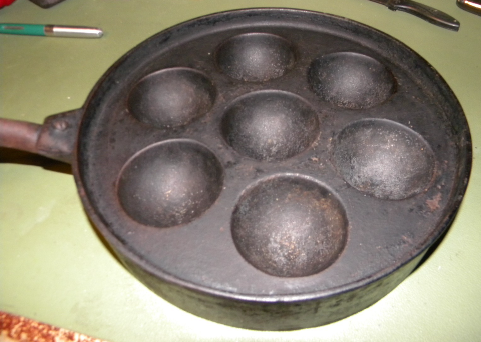 Very Rare - Vintage Favorite Cast Iron Aebleskiver Danish Cake Pan. | eBay