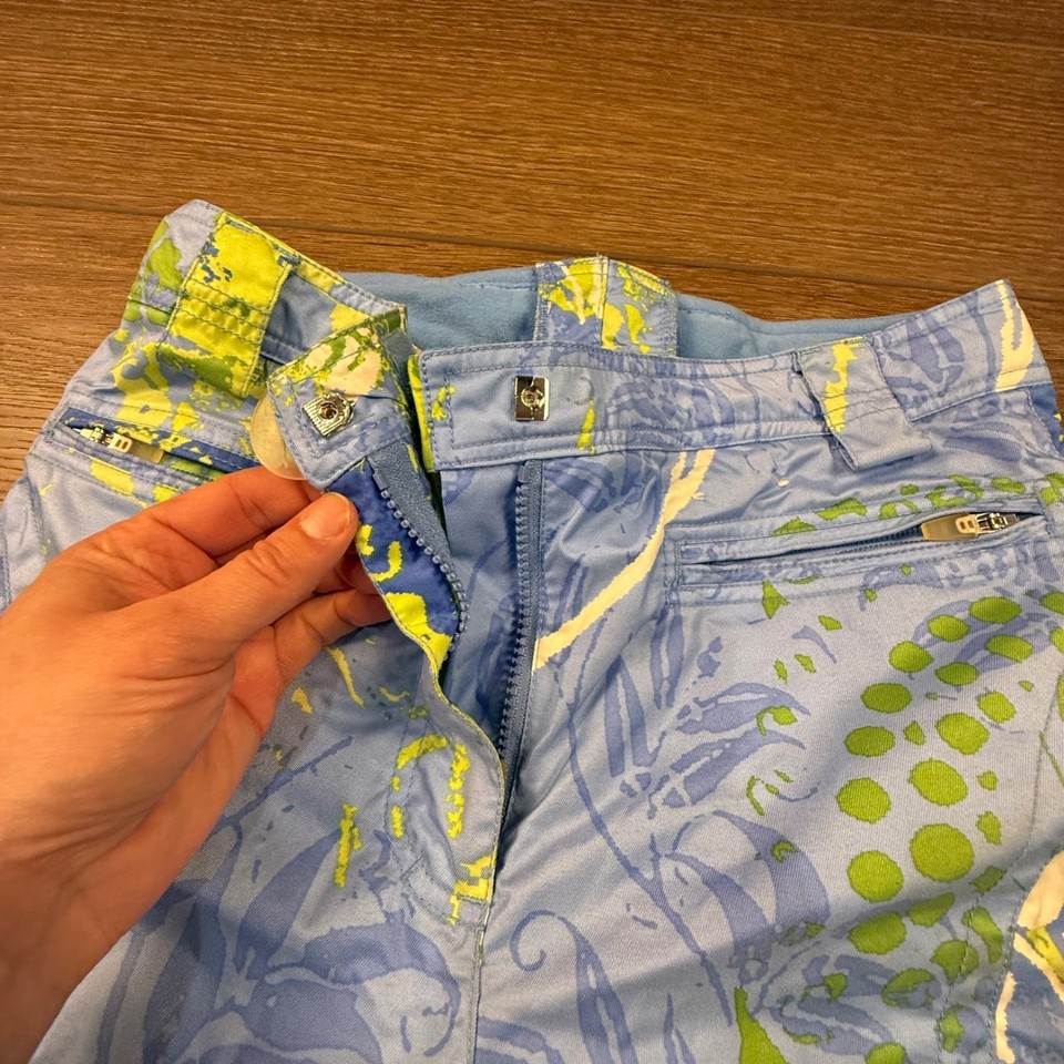 Obermeyer Alt3 Youth Ski Pants Malibu Print Size 14 Pockets Insulated ...