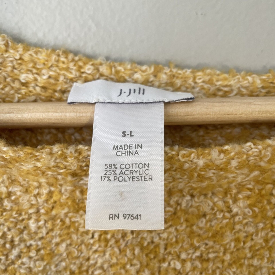 J Jill Pure Shrug Shawl Sweater Yellow Gold Cozy Soft Boho Layer One ...